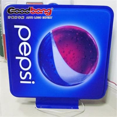China wall mounted round rotating led sign light box for sale