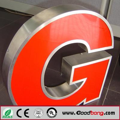 China outdoor vacuum forming acrylic 3D led expoy resin channel letter sign for sale