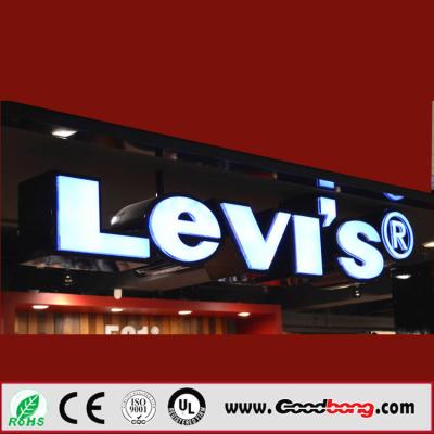 China acrylic vacuum forming led 3d light box letter sign for sale