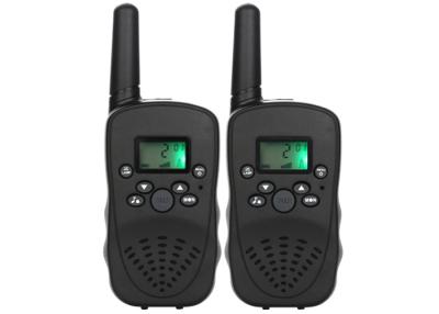 China Backlit Display Kid Two Way Radio , Easy To Use Black Walkie Talkies for sale