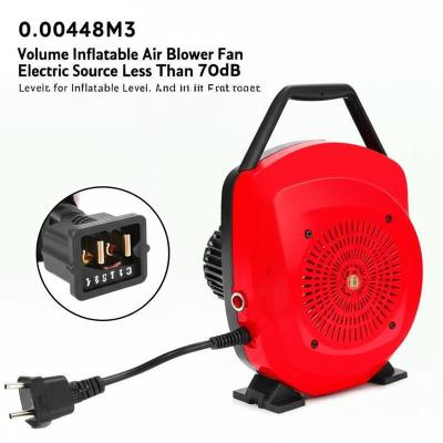 China 0.00448M3 Volume Inflatable Air Blower Fan Electric Power Source Less Than 70dB Noise Level Ideal for Inflatable Products for sale