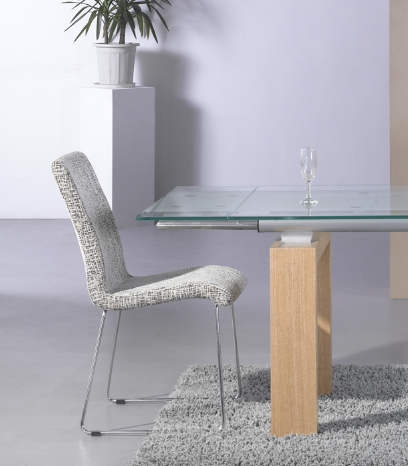 FUPENG Glass Dining Table - Top View