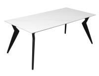 China 1800*900mm Ceramic Dining Table With Fixed Type And  Special Black  Base for sale