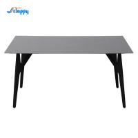 China Customized Size Ceramic Top Dining Table Industrial With Iron Frame for sale