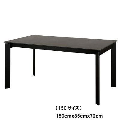 China 1500*850mm Marble Ceramic Dining Table Modern Ceramic Dining Table With Black Metal Base for sale