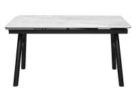 China High Stability Extendable Grey Dining Table Retractable Dining Room Table 850mm Width for sale
