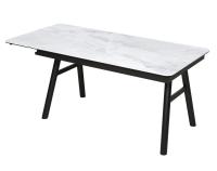 China High Stability Extendable Grey Dining Table Retractable Dining Room Table 850mm Width for sale