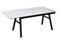 China High Stability Extendable Grey Dining Table Retractable Dining Room Table 850mm Width for sale