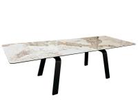 China Ceramic Extendable Dining Table Tempered For Home Small Spaces for sale