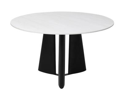 China Fixed Type Round Minimalist Dining Table Easy Cleaning Circle Modern Dining Table for sale