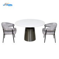China Diameter 1200mm Modern Round Dining Table Fire Resistant For Kitchen for sale