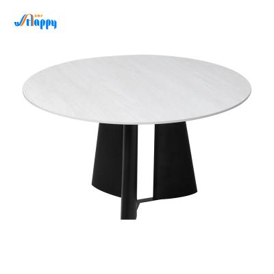 China 1200mm Dia Modern Round Kitchen Table Customized With Iron Base for sale