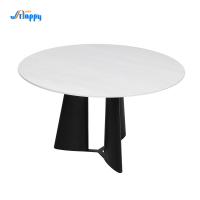 China 1200mm Dia Modern Round Kitchen Table Customized With Iron Base for sale