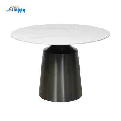 China Flat Packed Modern Round Dining Table 1200mm Diameter With Fixed Type for sale