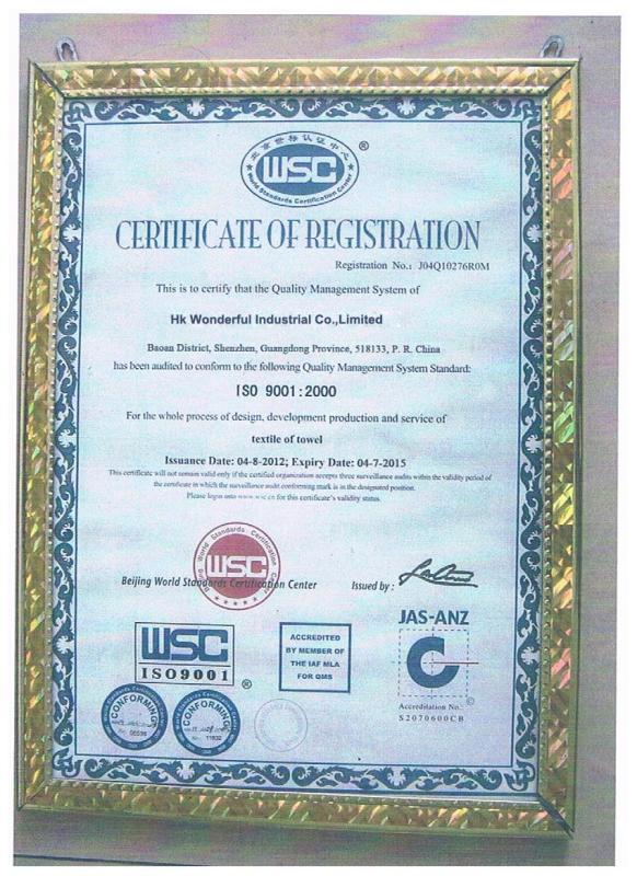  - HK Wonderful Industrial Co.,Limited