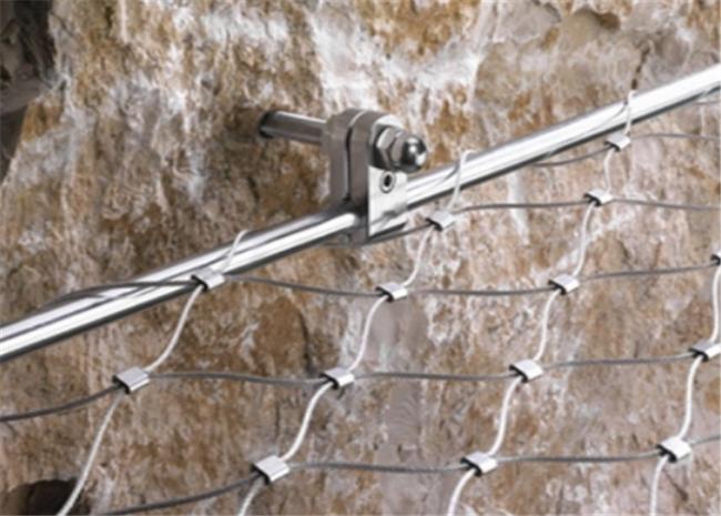 Stainless steel rope mesh netting installation