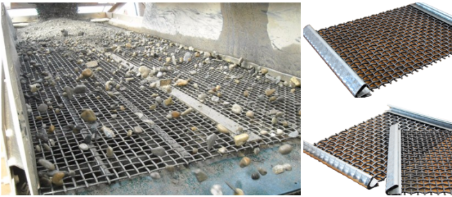 Close-up of crimped mesh screen showing weave pattern