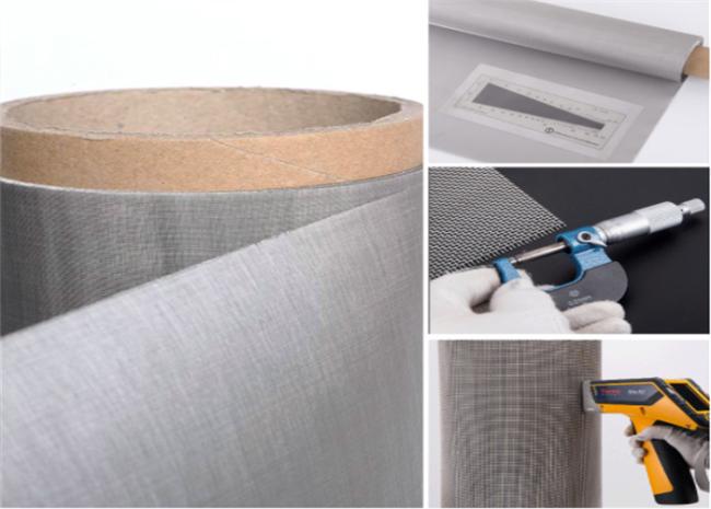 Close-up view of stainless steel wire netting