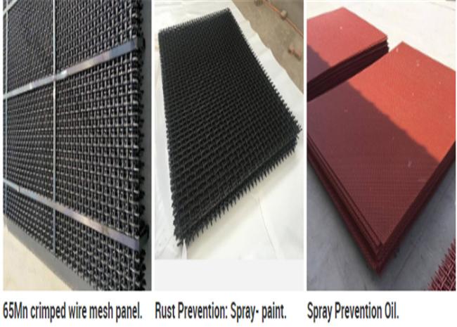 Heavy duty crimped mesh screen in industrial application