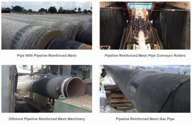 Pipeline Coating wire mesh application example