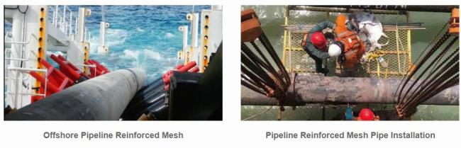 Galvanized Reinforced Wire Mesh in pipeline application