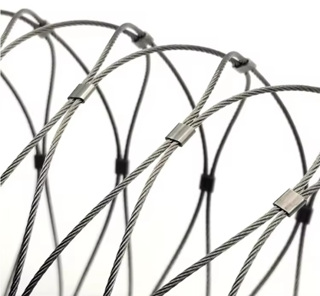 Stainless steel wire rope mesh safety net
