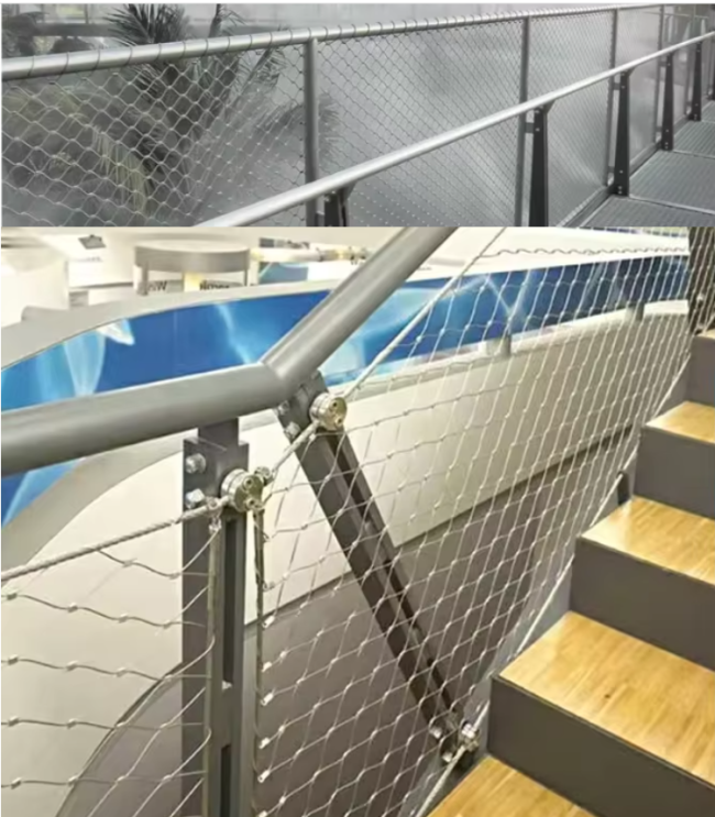 Wire mesh used in safety barrier application