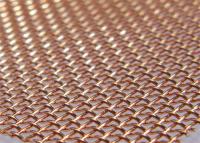 China 2meters Copper Wire Mesh Screen Square Hole Shielding Red for sale
