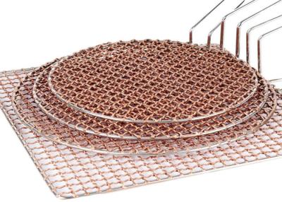 중국 둥근 모양은 구리 손잡이와 함께 용접 된 BBQ Grill Mesh 여름 야외 파티 판매용