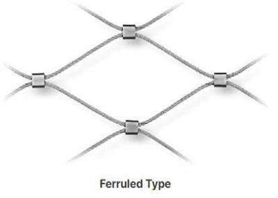 China 2.5mm Ferruled Type SS304 Wire Rope Cable Mesh For Electrical Ventilation for sale