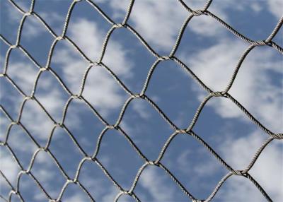China SS316 Diamond Hole Knotted Kind Wire Cable Netting For Hotel for sale