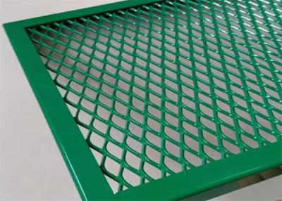 China Green Color Expanded Metal Mesh With Frame For Grills Stair Treads for sale