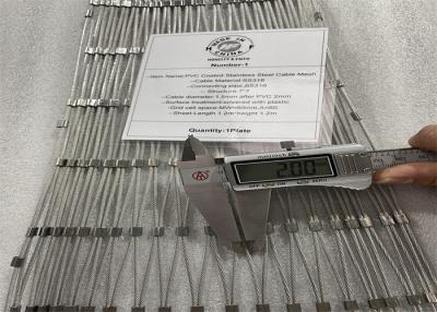 China 2mm Diameter Stainless Steel Wire Rope Mesh For Stairs Protection Fence for sale