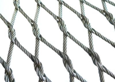 China SS304 Knotted Type Stainless Steel Wire Rope Mesh Safety Protection for sale