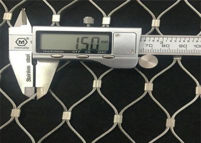 China 1.5mm Cable Diameter SS316 Ferrule Type Wire Rope Mesh For Stairs Protection for sale