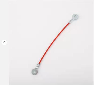 China Pvc Coated Wire Rope Aluminium Sleeve Hanging Wire Stainless Steel Wire Rope With Ring Eye Terminals for sale