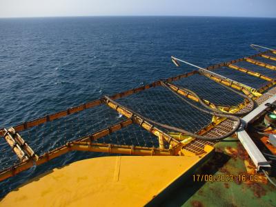 China Helipad Safety Net/helideck Perimeter Mesh/security Guard Fence Mesh Heli Mesh for sale