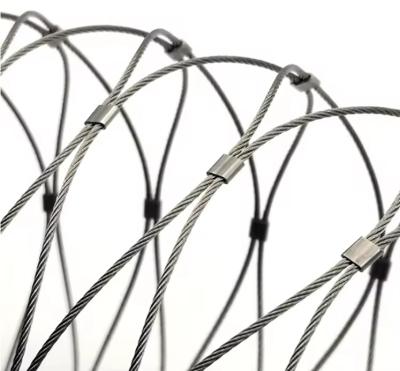 Cina Rete di sicurezza perimetrale in rete metallica per eliporto SS316, reti di funi metalliche di sicurezza anticaduta in vendita