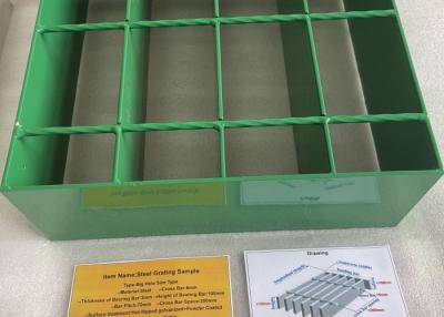 China 70mm x 200mm Green Steel Grating for Platforms for sale