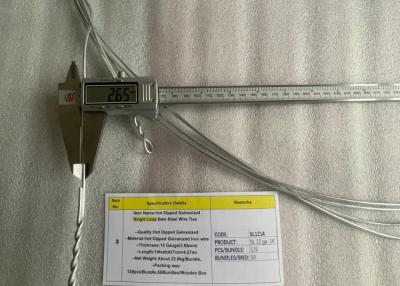 China 2.65mm Diameter 4.27m Length Hot Dipped Galvanized Single Loop Quick Link Tie Wire for Bale Ties for sale