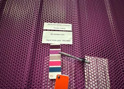 China RAL4008 Signal Violet Color 5Peaks Type Perforated Windbreak safety screen for Railway for sale