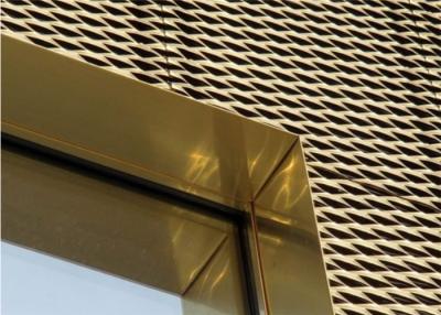 China 150mm Hole Gold Decoration Expanded Metal Wire Mesh for sale