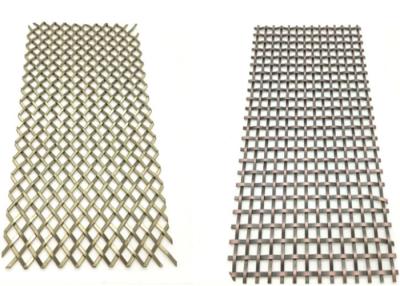 China 5.5m Length Crimped Copper Wire Mesh Square Hole Architecture for sale
