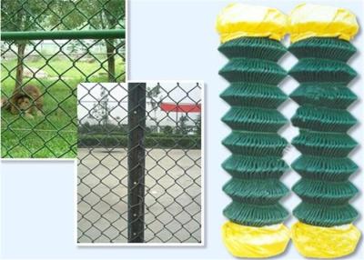 China 3.5mm 6 Ft X 50 Ft Chain Link Fence Animal Protection Green Pvc Coated for sale