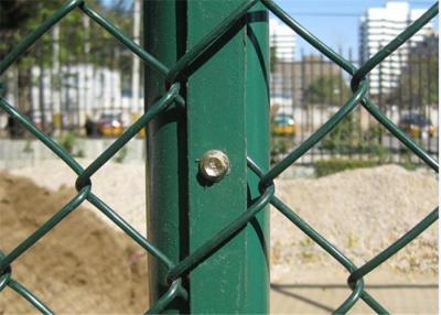 China Green Coated Pvc Chain Link Fencing 60x60mm Hole Diamond Mesh for sale