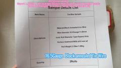 Export USA 1.48mm=16.5Gauge Square Hole Type Tie Wire Sample Details
