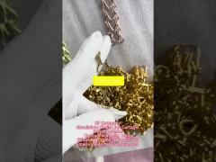 Ceiling Decoration Aluminum Chain Link Curtains Golden Color