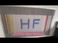 8mm Aperture Aluminum 2mm Thick Decorative Mesh Curtain
