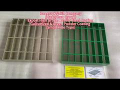 Export High grade Quality Galvanized And Green Powder Coating Steel Grating Small Hole Type