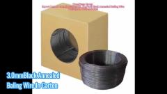 Export Canada 3.0mm 11Gauge 22.7kg per roll Black Annealed Baling Wire Package In Carton and Pallet
